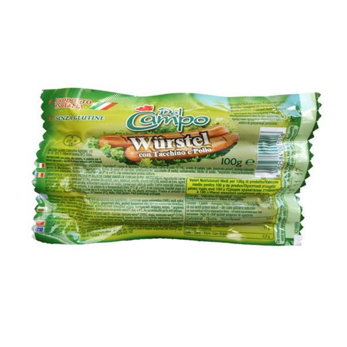 WURSTEL CON POLLO E TACCHINO DEL CAMPO GR. 100 - l'ecommerce secondo ...