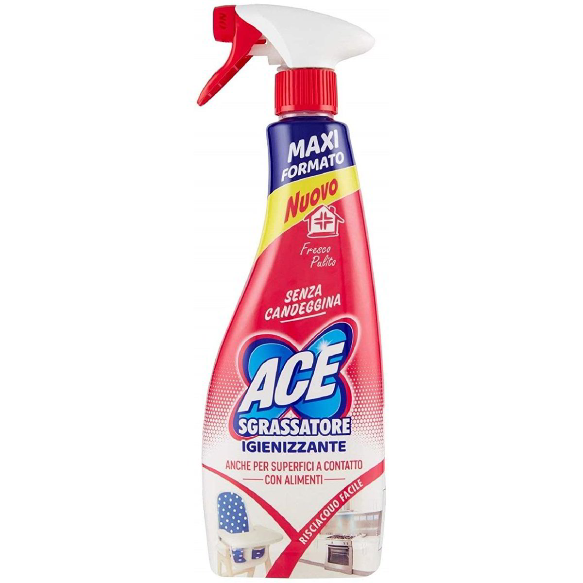 SGRASSATORE IGIENIZZANTE SPRAY+RICARICA ACE ML.800 - l'ecommerce ...