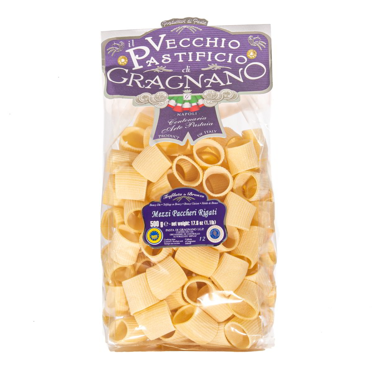 MEZZI PACCHERI RIGATI GRAGNANO GR. 500 - l'ecommerce secondo Iper Tosano