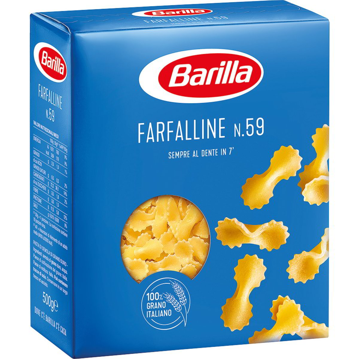 FARFALLINE N.59 BARILLA GR. 500 - l'ecommerce secondo Iper Tosano
