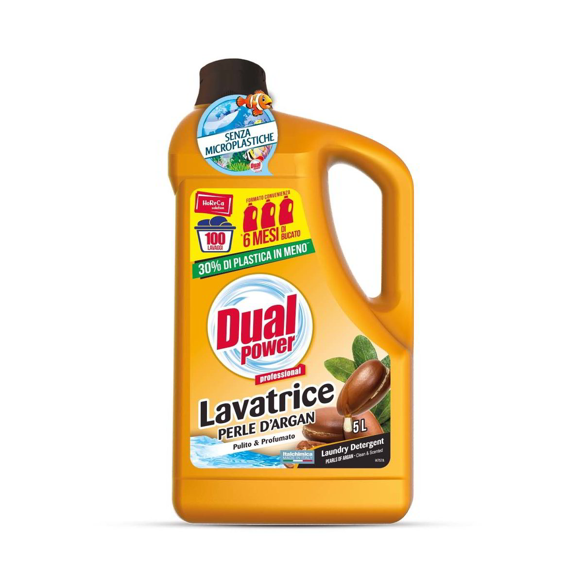 DETERSIVO LAVATRICE PERLE D'ARGAN LT.5 DUAL POWER 100 LAVAGGI - l ...