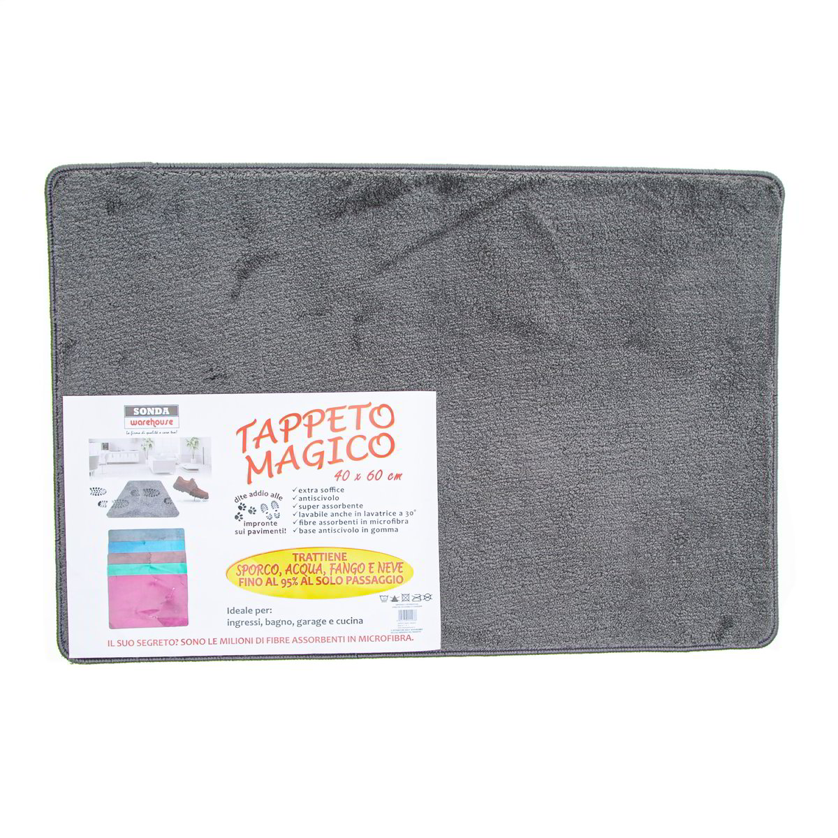 TAPPETO MAGICO CON FIBRE ASSORBENTI COLORI CASUALI SONDA PZ. 1 - l ...