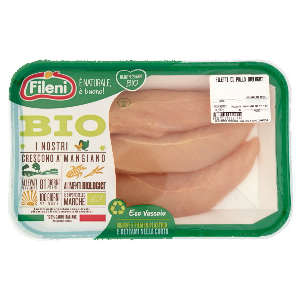 FILETTI DI POLLO BIO FILENI GR. 290 - l'ecommerce secondo Iper Tosano