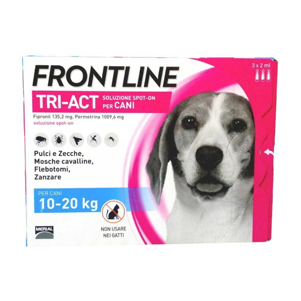 TRIACT ANTIPARASSITARIO CANI KG.10/20- 3 PIPETTE FRONTLINE - l ...