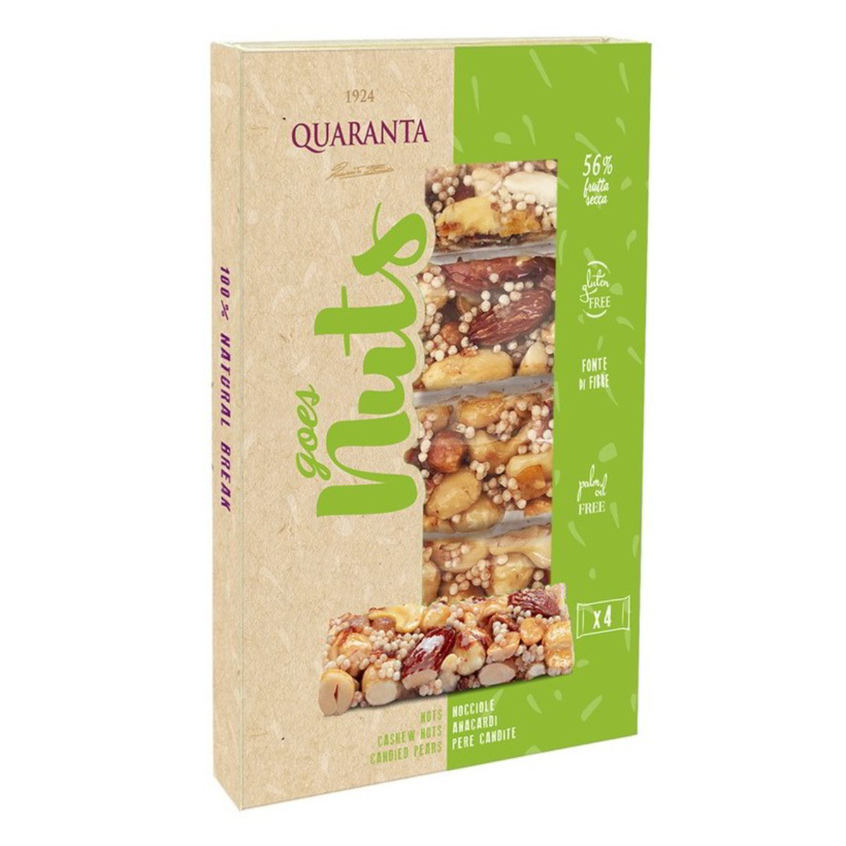 BARRETTE NOCCIOLE/ANACARDI/PERE CANDITE INDUSTRIA DOLCIARIA QUARANTA GR ...