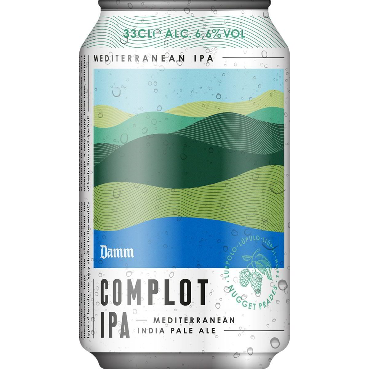 BIRRA COMPLOT MEDITERRANEAN IPA 6,6° IN LATTINA ESTRELLA DAMM CL. 33 ...