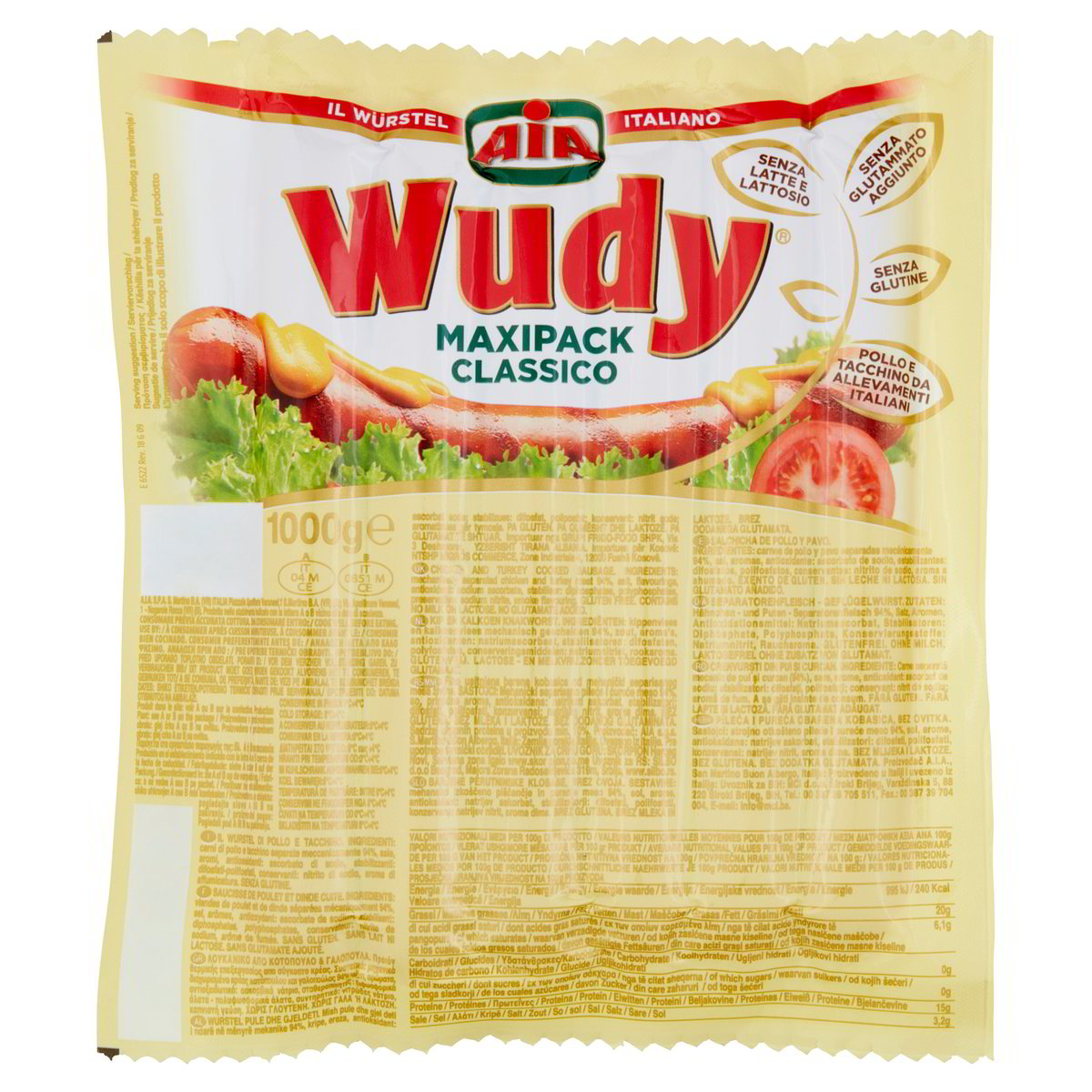 WÜRSTEL DI POLLO WUDY MAXIPACK AIA KG. 1 - l'ecommerce secondo Iper Tosano
