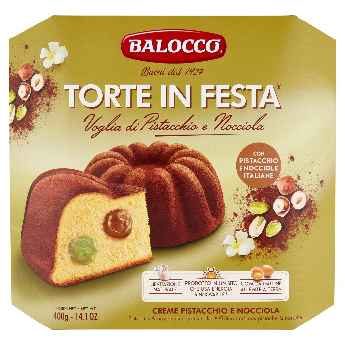 TORTA IN FESTA VARIEGATA AL PISTACCHIO E NOCCIOLA BALOCCO GR.400 - l ...