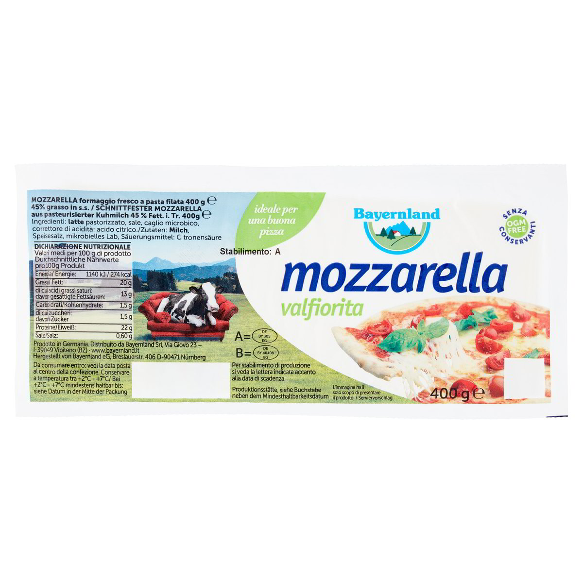 FILONE MOZZARELLA VALFIORITA BAYERNLAND GR. 400 - l'ecommerce secondo ...