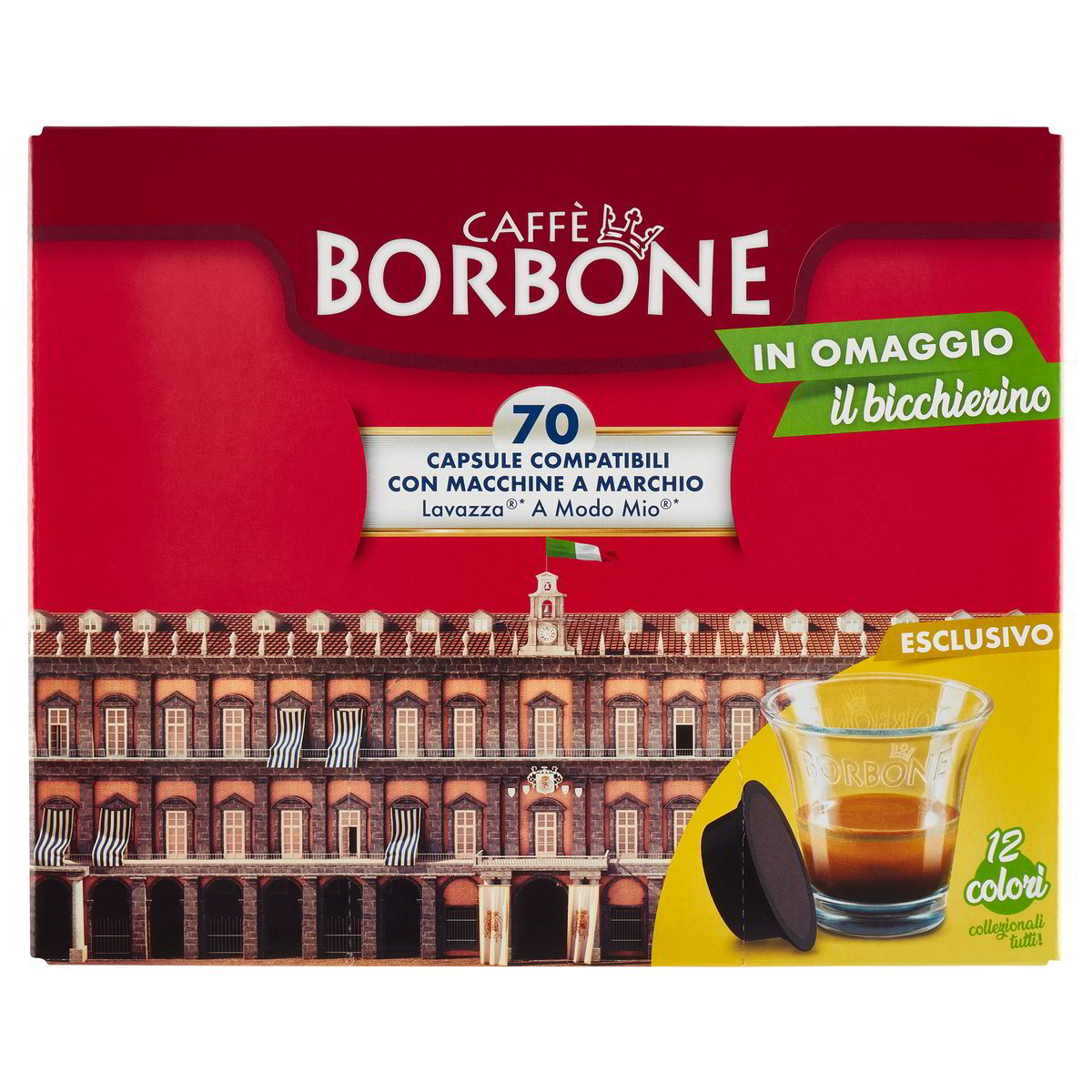CAPSULE COMP.A MODO MIO NOBILE+BICCHIERINO CAFFE' BORBONE X70 - l ...