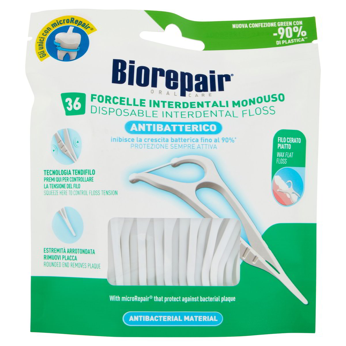 FORCELLE INTERDENTALI MONOUSO ALLA MENTA FRESCA BIOREPAIR X36 - l ...