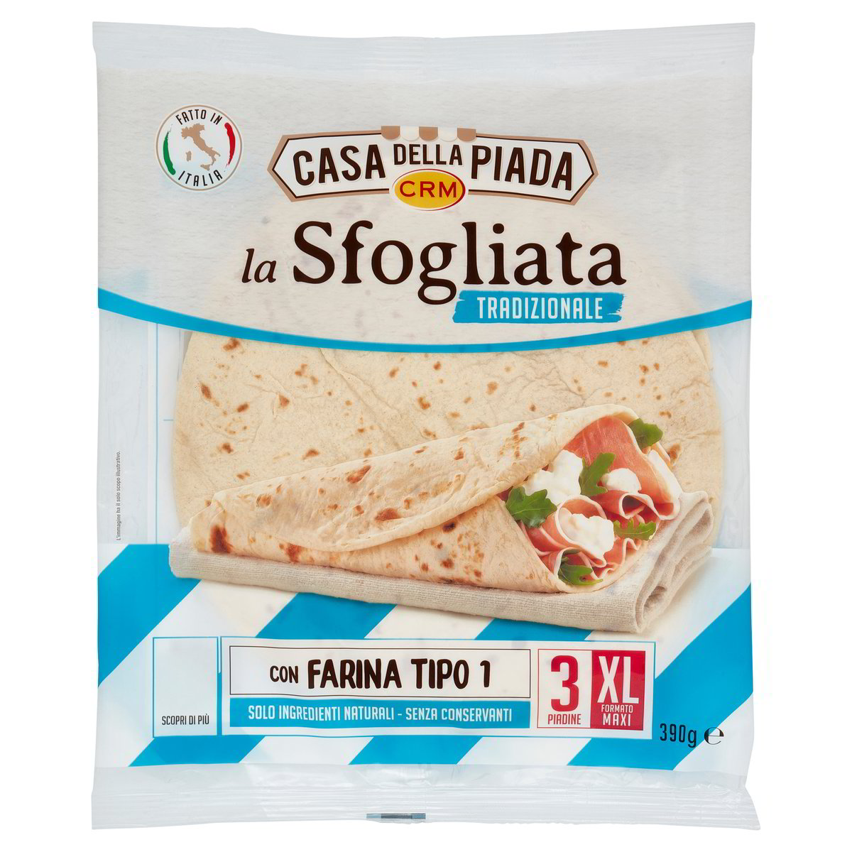 PIADINA SFOGLIATA EXTRASOTTILE 3 PZ CRM GR. 390 - l'ecommerce secondo ...