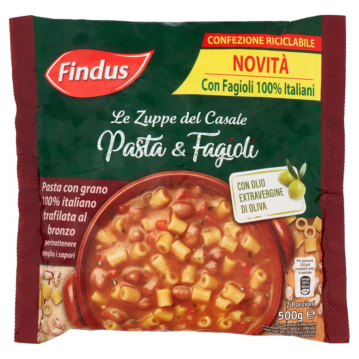 PASTA E FAGIOLI LE ZUPPE DEL CASALE FINDUS GR. 500 - l'ecommerce ...