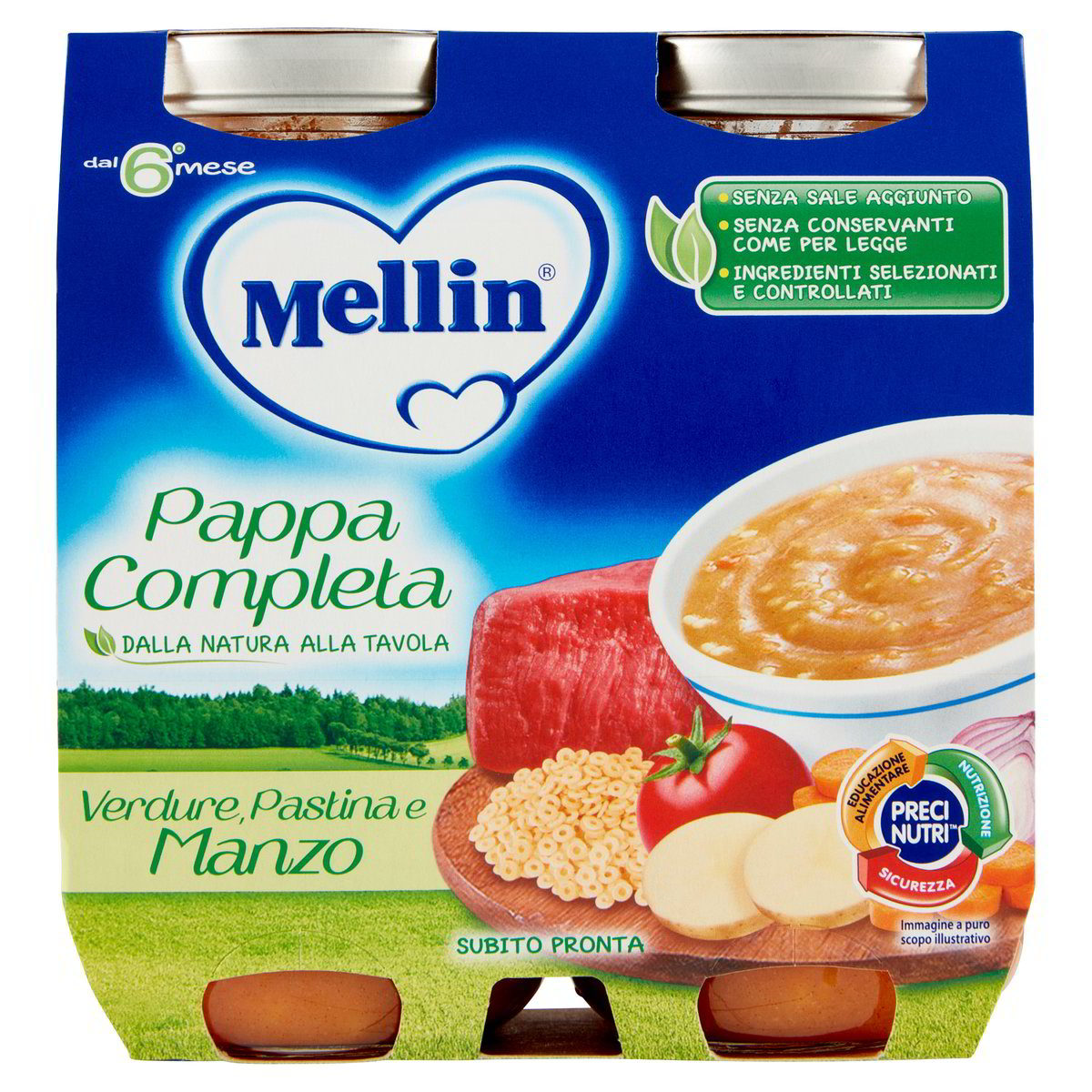 OMOGENEIZZATO PAPPA MANZO MELLIN GR.250X2 - l'ecommerce secondo Iper Tosano