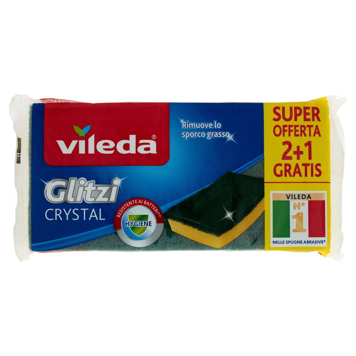 SPUGNE RIMUOVI GRASSO GLITZI CRYSTAL VILEDA PZ. 3 - l'ecommerce secondo ...