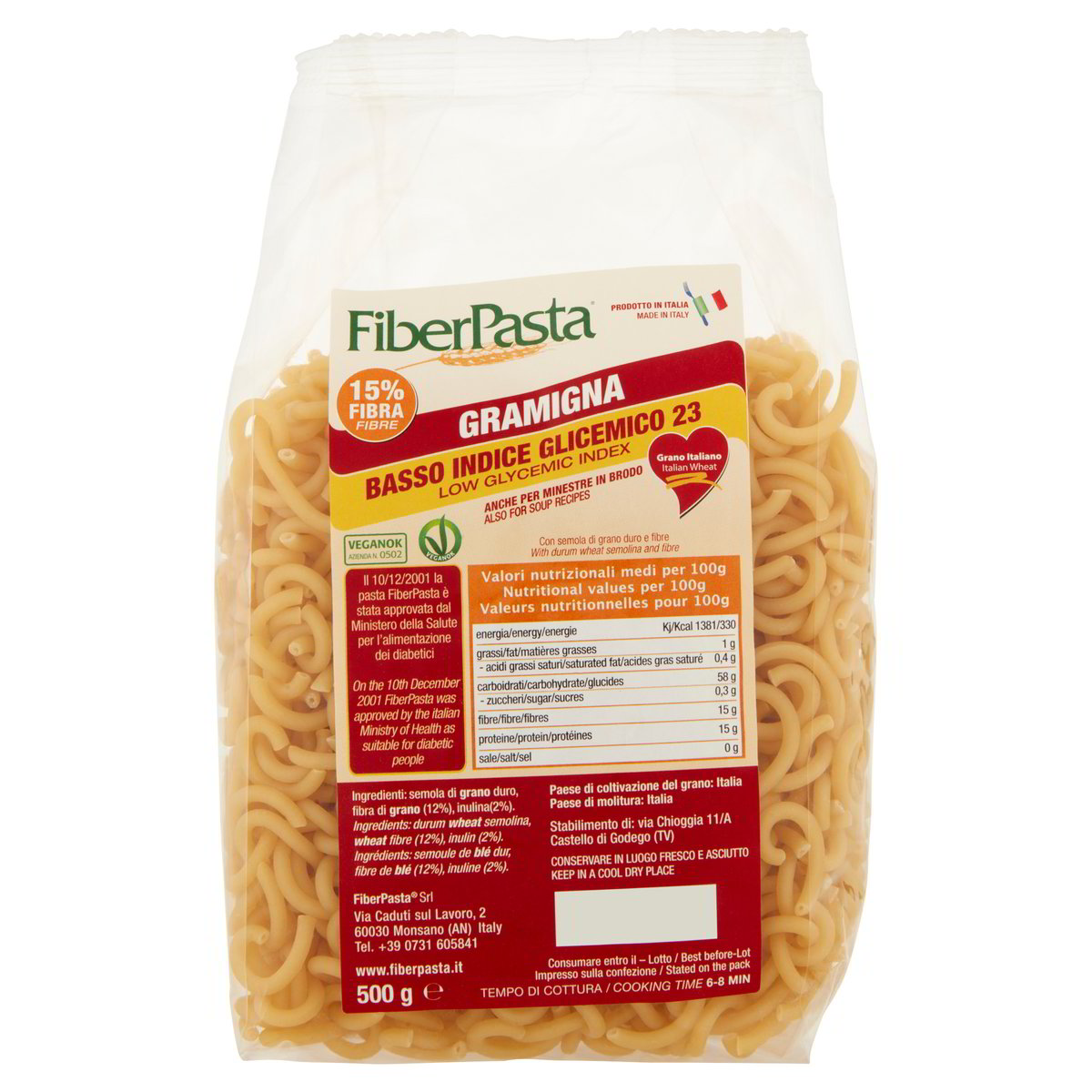 FIBER PASTA GRAMIGNA GR.500 - l'ecommerce secondo Iper Tosano