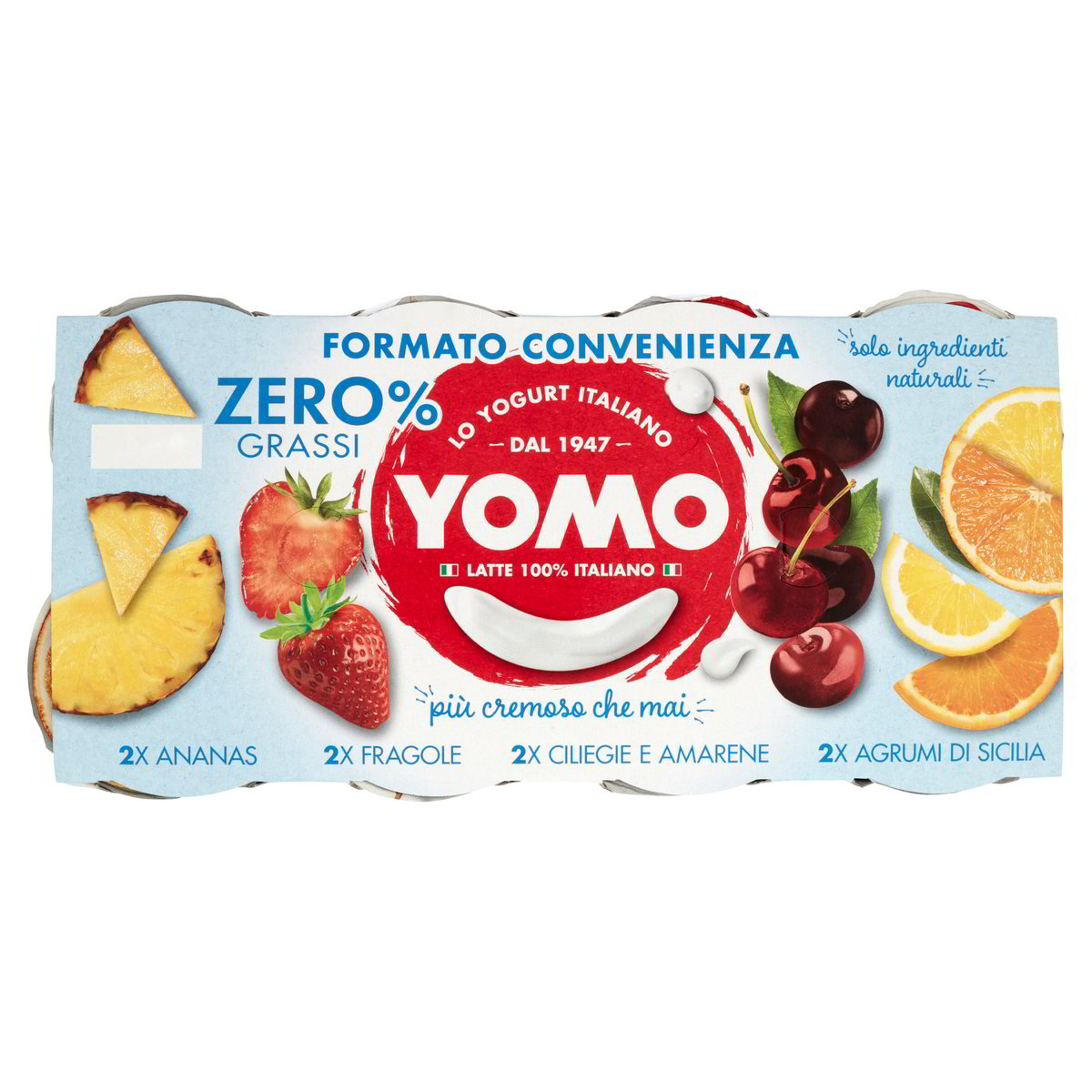 YOGURT ZERO GRASSI FRUTTA ASSORTITA YOMO GR. 125 X 8 PZ. - l'ecommerce ...