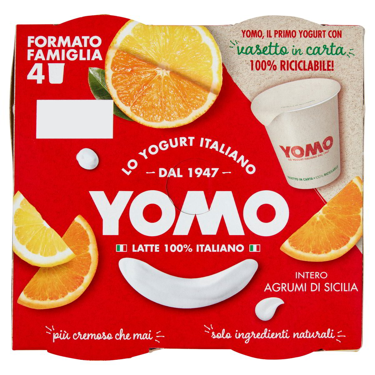 YOGURT INTERO AGLI AGRUMI DI SICILIA YOMO GR. 125 X 4 PZ. - l'ecommerce ...