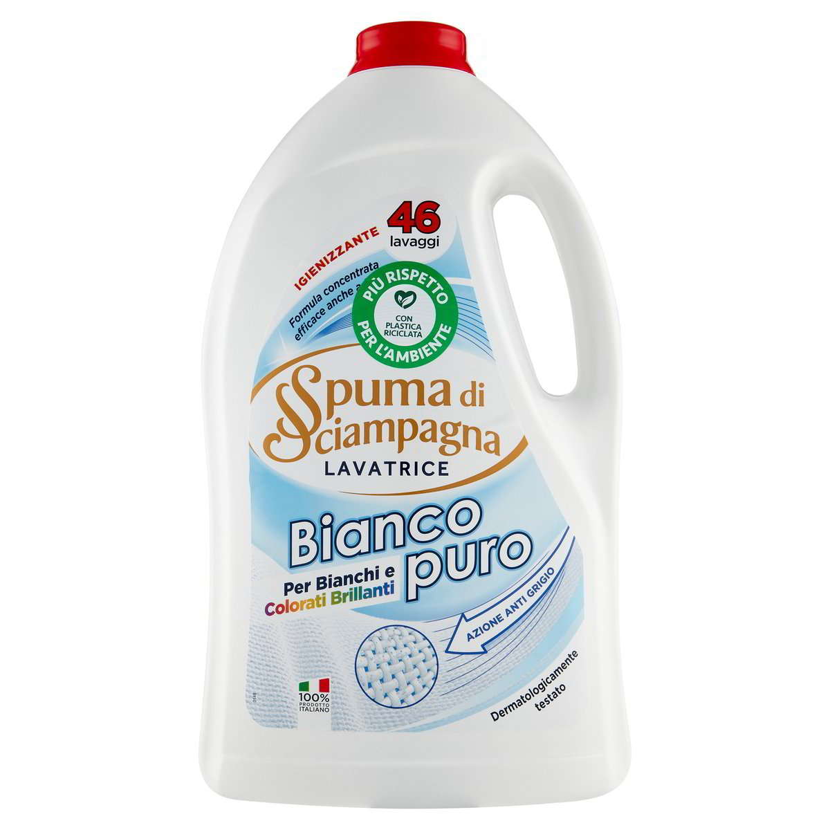 DETERSIVO LIQUIDO LAVATRICE BIANCOPURO 46 LAVAGGI SPUMA DI SCIAMPAGNA LT.2,070 - l'ecommerce ...