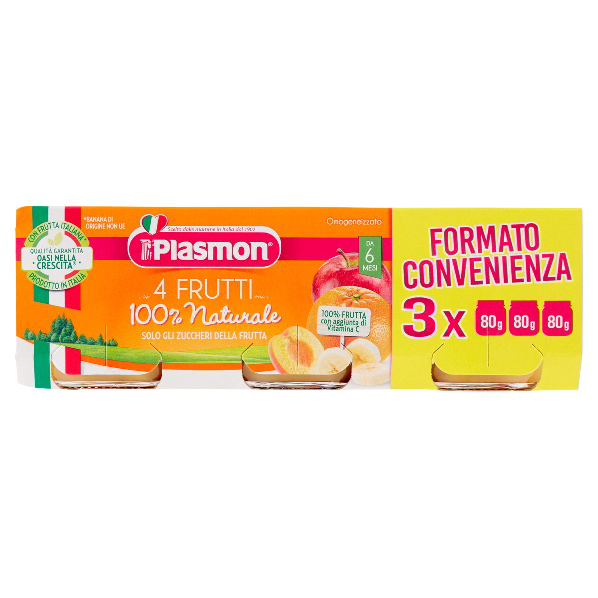 OMOGENEIZZATI AI 4 FRUTTI PLASMON GR.80X3 - l'ecommerce secondo Iper Tosano