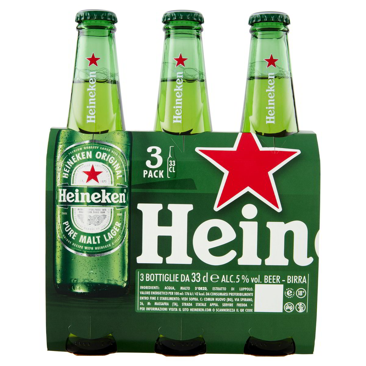 BIRRA BOTTIGLIA HEINEKEN CL. 33 X 3 PZ. - l'ecommerce secondo Iper Tosano