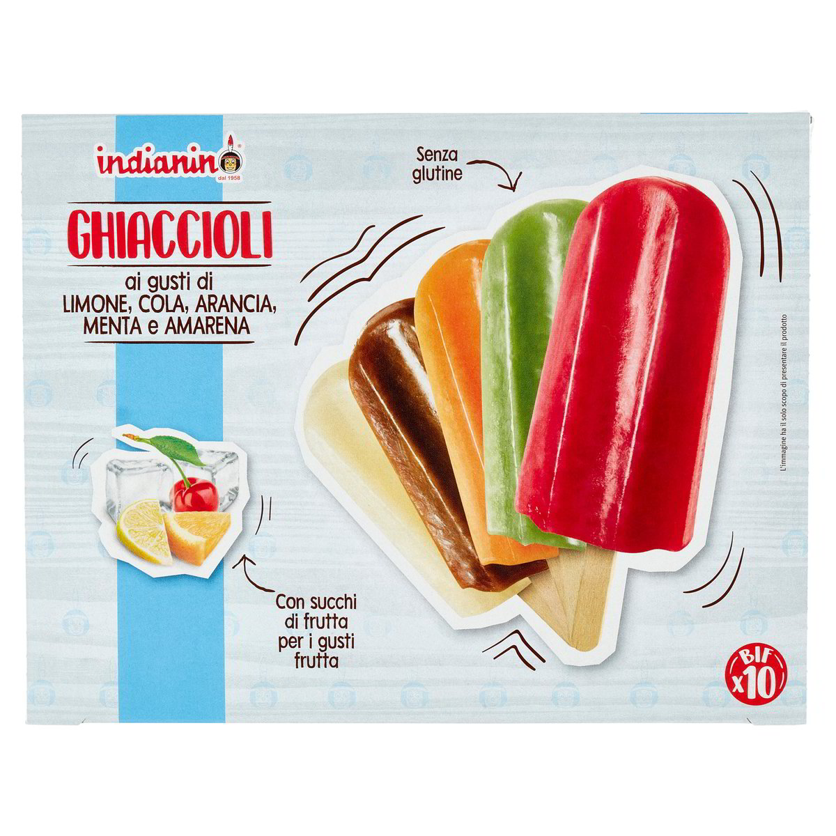 GHIACCIOLI GUSTI ASSORTITI SENZA GLUTINE 10 PZ INDIAN GR. 750 - l ...