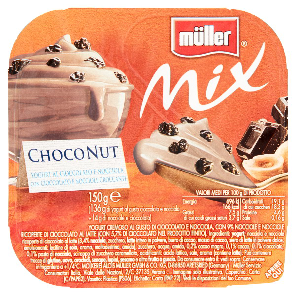 CHOCO NUT NOCCIOLA E CIOCCOLATO MÜLLER MIX MÜLLER GR. 150 - l'ecommerce ...