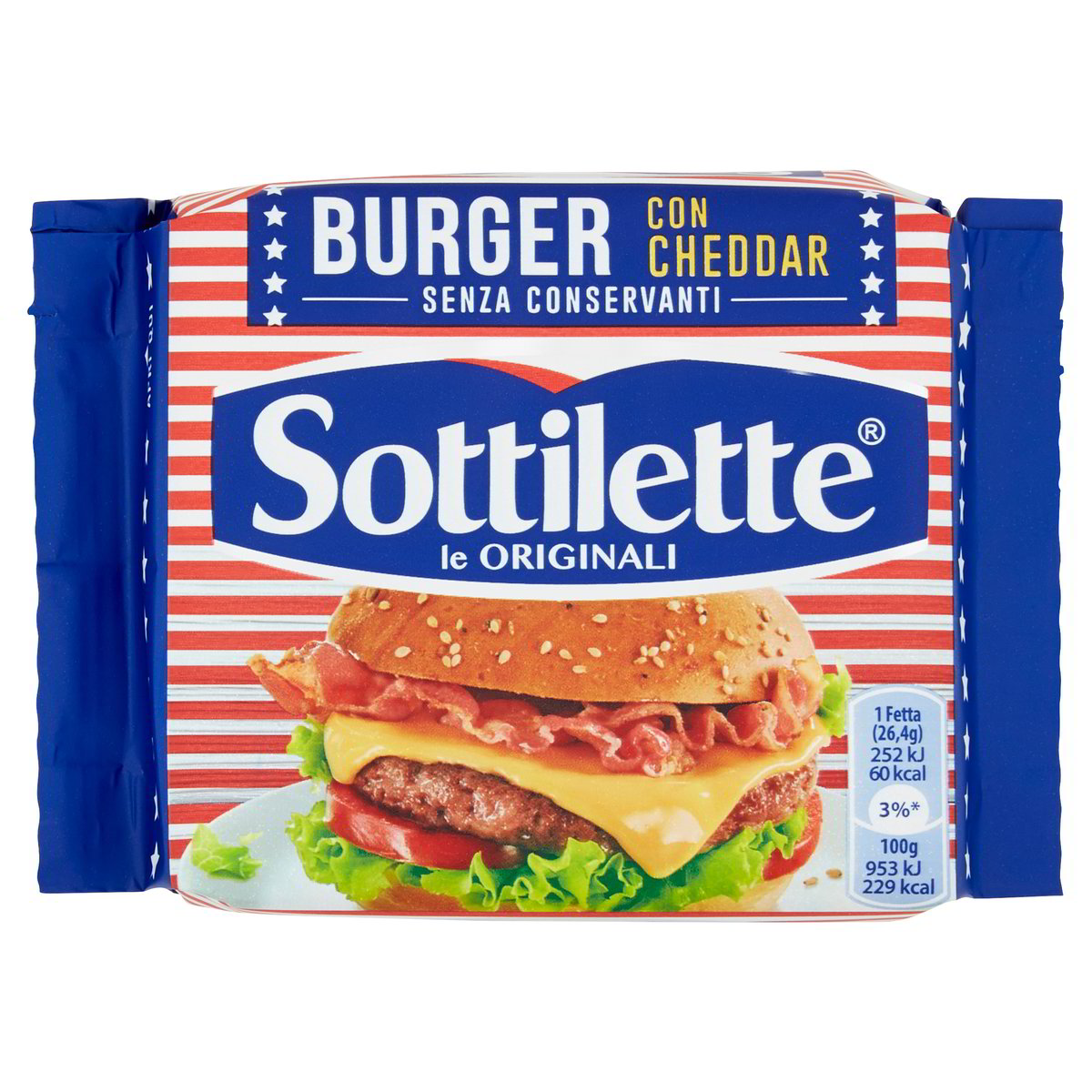 SOTTILETTE BURGER CON CHEDDAR GR. 185 - l'ecommerce secondo Iper Tosano