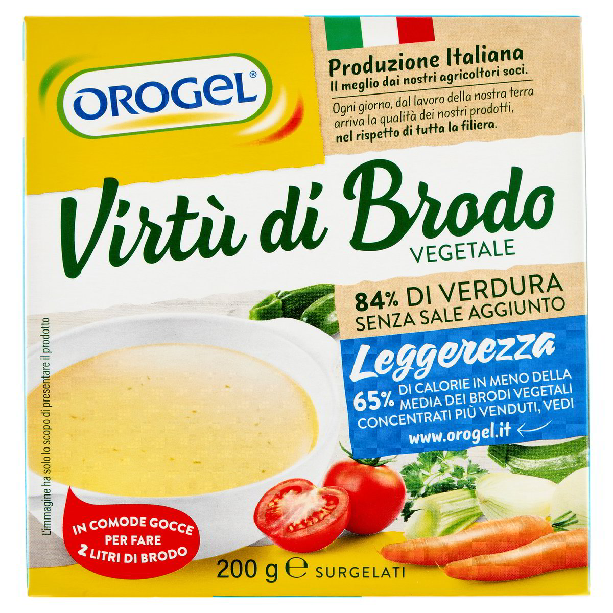VIRTÙ DI BRODO VEGETALE OROGEL GR. 200 - l'ecommerce secondo Iper Tosano