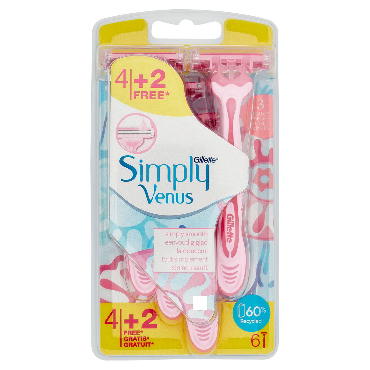 SIMPLY VENUS 3 RASOI USA E GETTA DONNA 4+2 GILLETTE - l'ecommerce ...