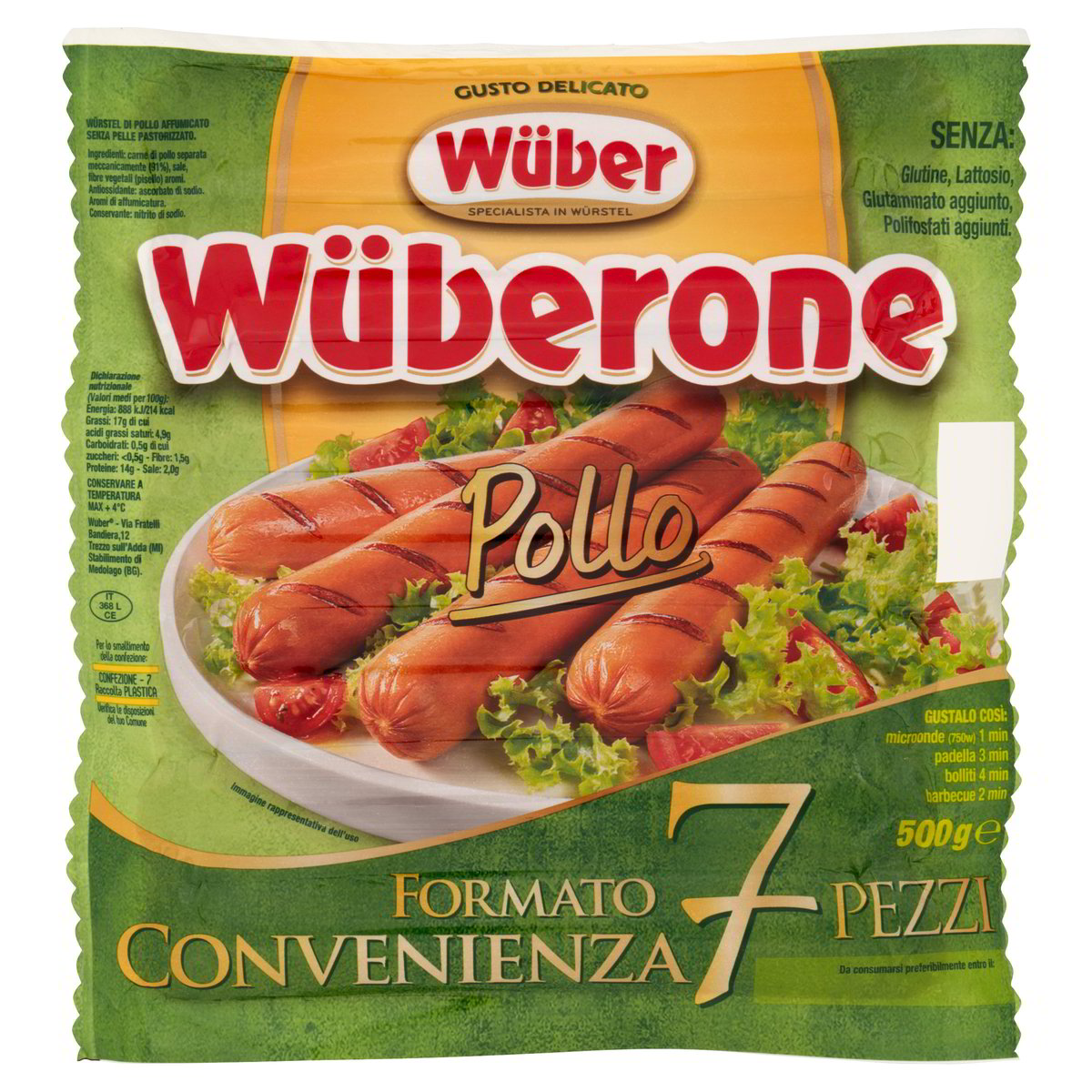 WUBER WURSTEL DI POLLO GR.500 - l'ecommerce secondo Iper Tosano