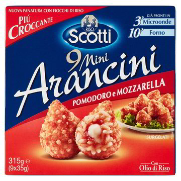 MINI ARANCINI POMODORO E MOZZARELLA SCOTTI GR. 315 - l'ecommerce ...